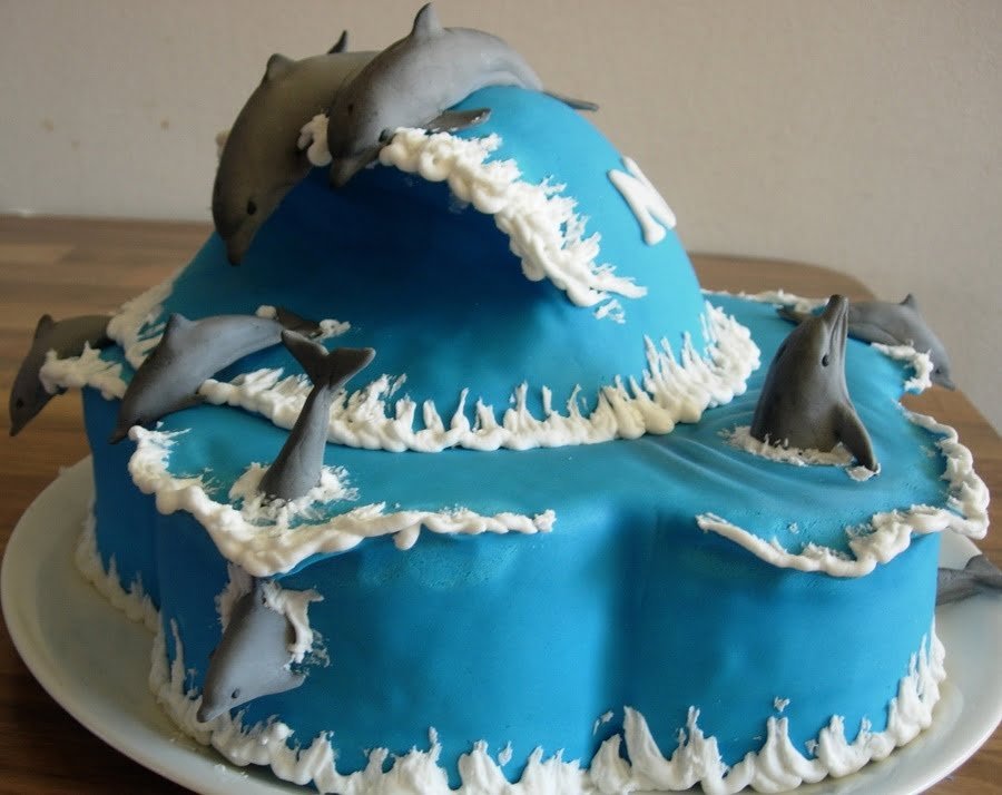 Dolphin Shaped Cake